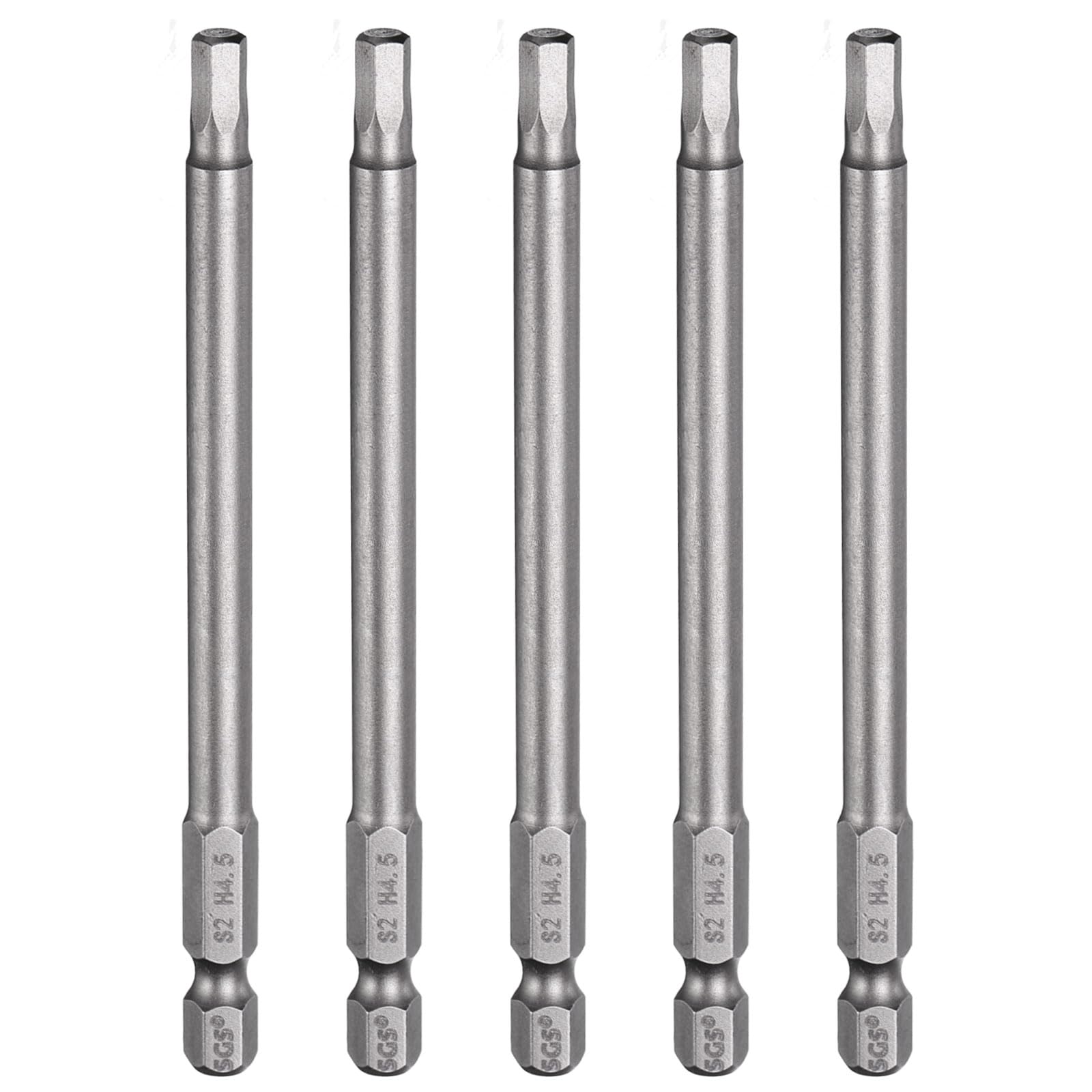HARFINGTON 5pcs H4.5 Hex Head Drill Bit Wrench 4.5mm Metric Flat Tip 1/ ...