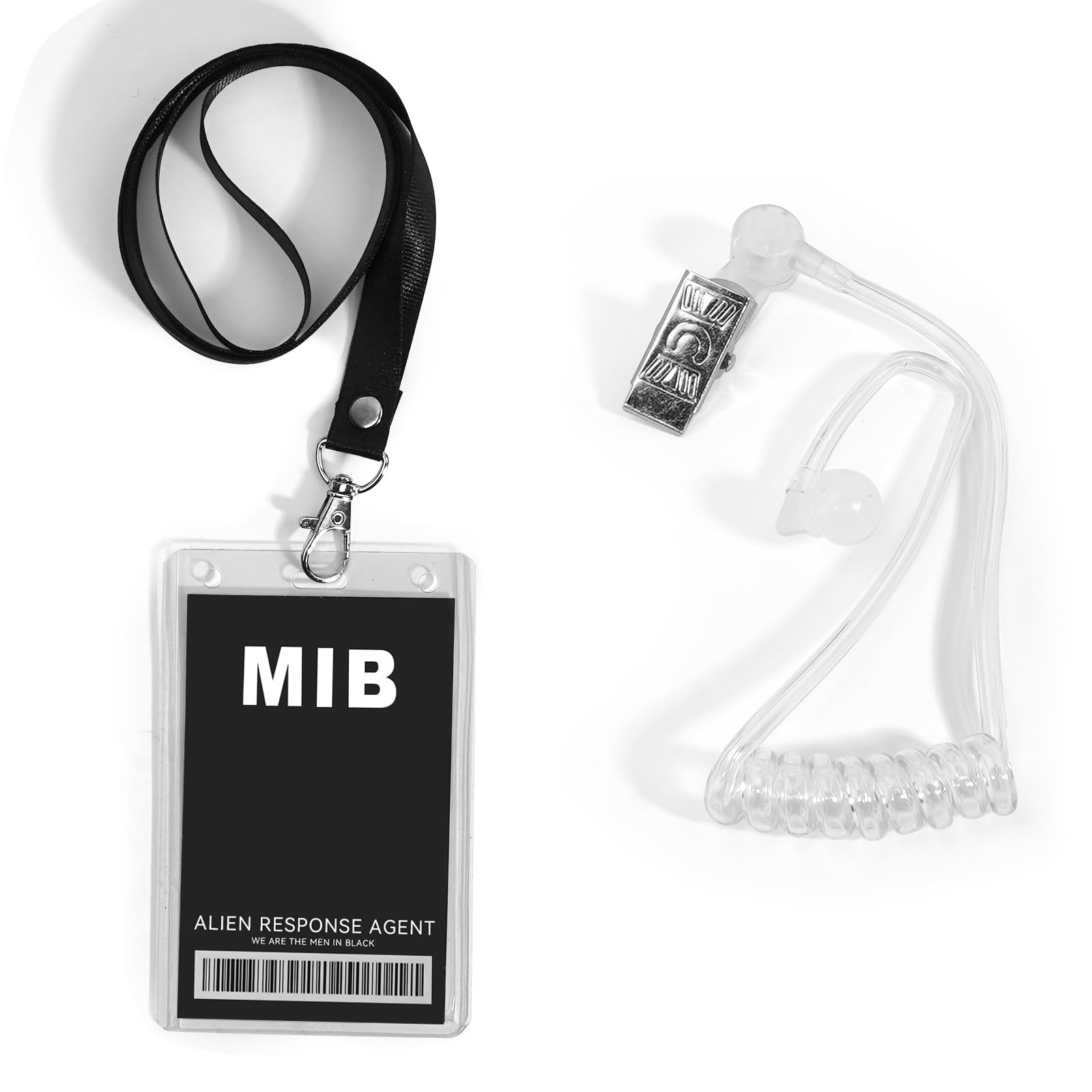 Mua Man in Black ID Badge Prop Costume, MIB Cosplay Name Tag with ...