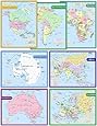 Amazon.com : Teacher Created Resources Continents Set (9899) : Themed ...
