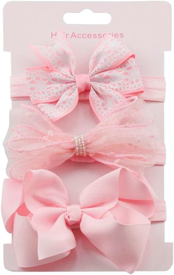 Kolylong 3Pcs Newborn Baby Girls Cute Elastic Floral Headband Sets Kids ...