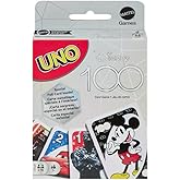 Amazon.com: Mattel Games UNO Disney 100 Card Game in Storage & Travel ...