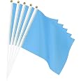 Amazon.com : MECCANIXITY Light Blue Flag Stick Hand Held Small Mini DIY ...