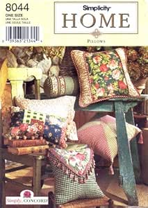 Amazon.com: Simplicity 8044 Sewing Pattern Home Decorating Pillows ...