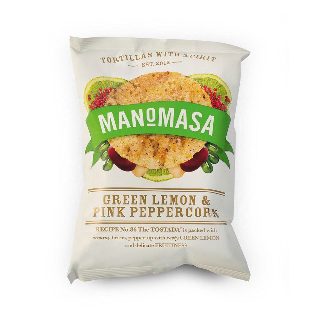 Amazon.com : Manomasa Green Lemon & Pink Peppercorn Tortilla Chips 160g ...