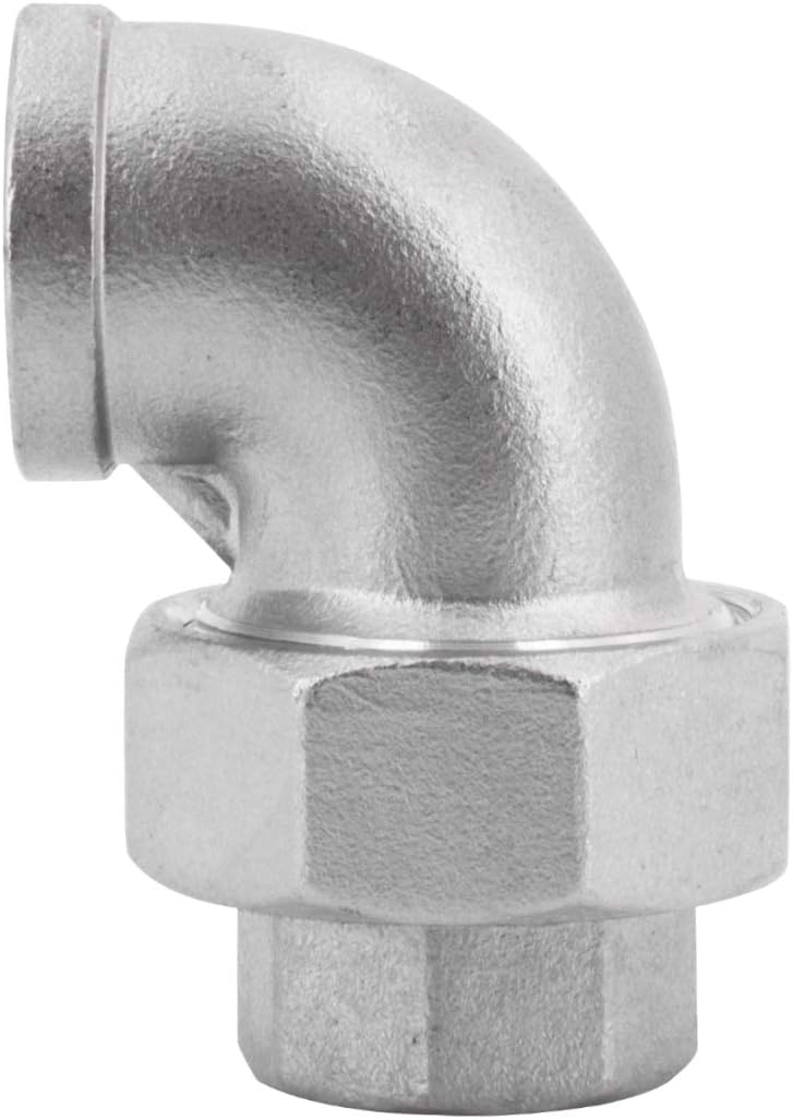 1/2 inch stainless steel angle fitting, 2 x female thread, flat ...