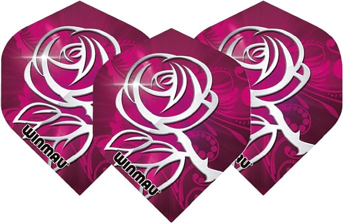 F2152 Wild Roses Silver Rose Standard Dart Flights - 4 sets per: Amazon ...