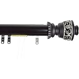 Amazon.com: Decorative Traverse Curtain Rod w/Sliders Ball Finial 66 ...