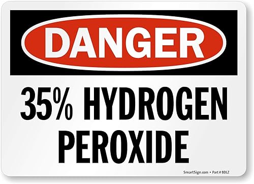 SmartSign "Danger - 35% Hydrogen Peroxide Label | 5" x 7" Laminated ...
