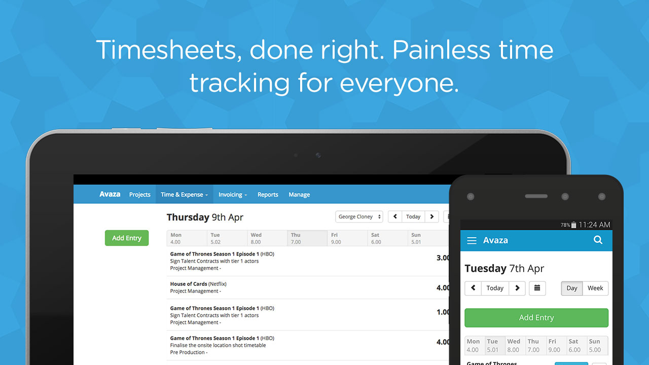 Avaza - Timesheets, Invoicing & Project Management:Amazon.com:Appstore ...