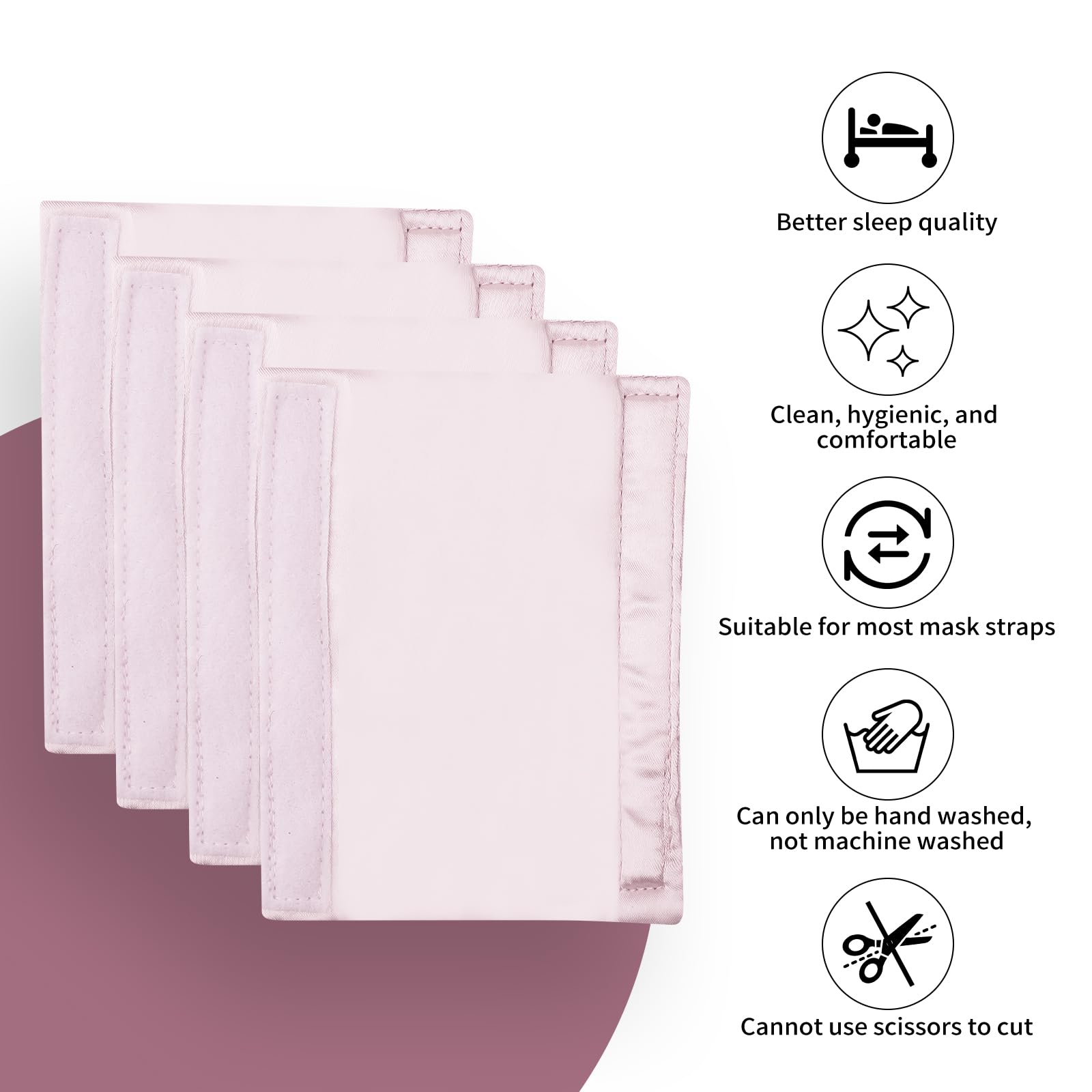 Mua 4-Packs Satin CPAP Strap Covers, CPAP Strap Comfort Pads, CPAP face ...