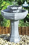 Pizzaro Solar Bird Bath Water Feature With Lights (H80cm) by Solaray ...