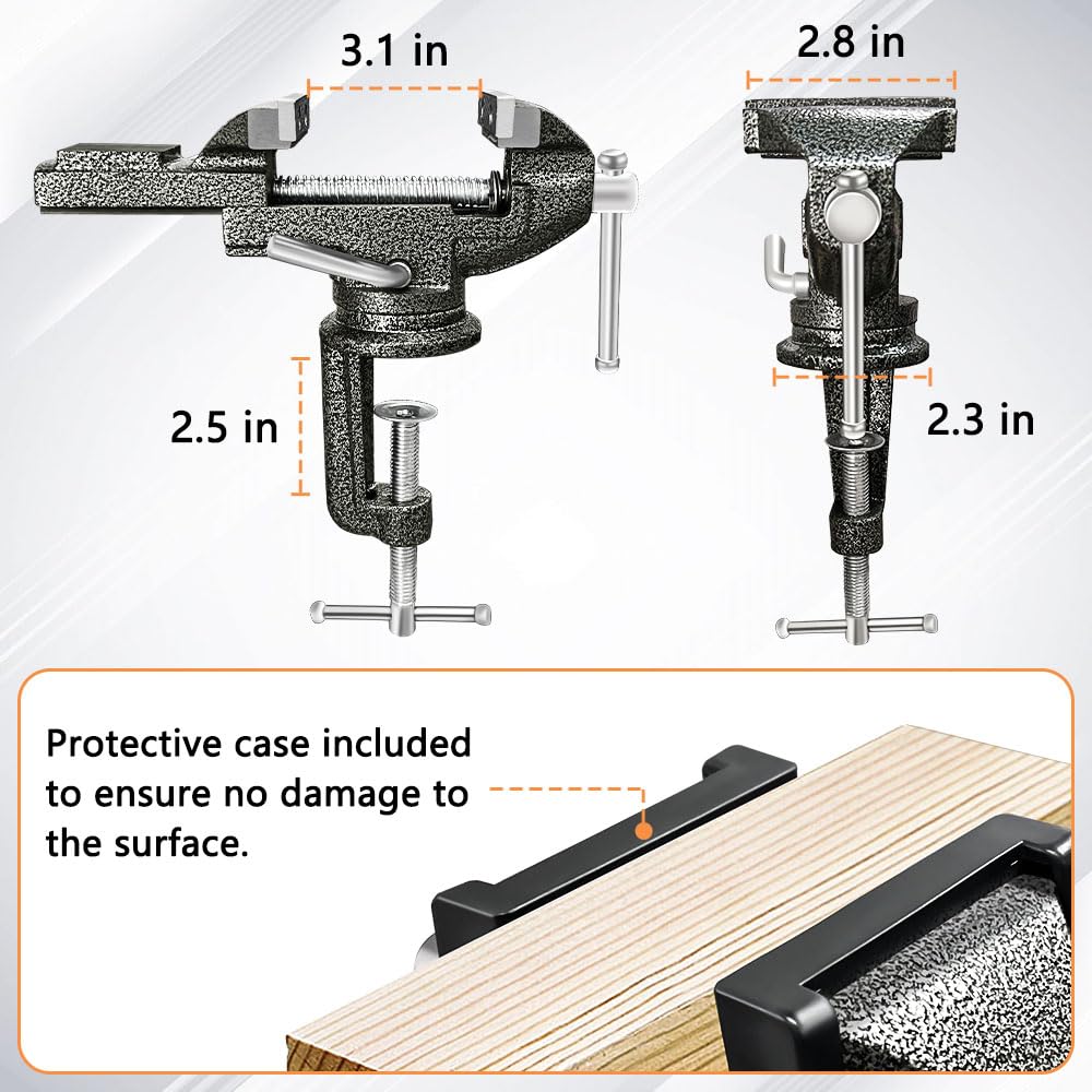 Mua COLCUT Table Vise 3.1 Inch, 360° Home Vise Portable Bench Clamp ...