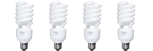 Full Spectrum Light Bulbs - Alzo 27 Watt Compact Fluorescent Cfl - Pack ...