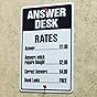 Amazon.com : Answer Desk Novelty Sign | Indoor/Outdoor | Funny Home ...