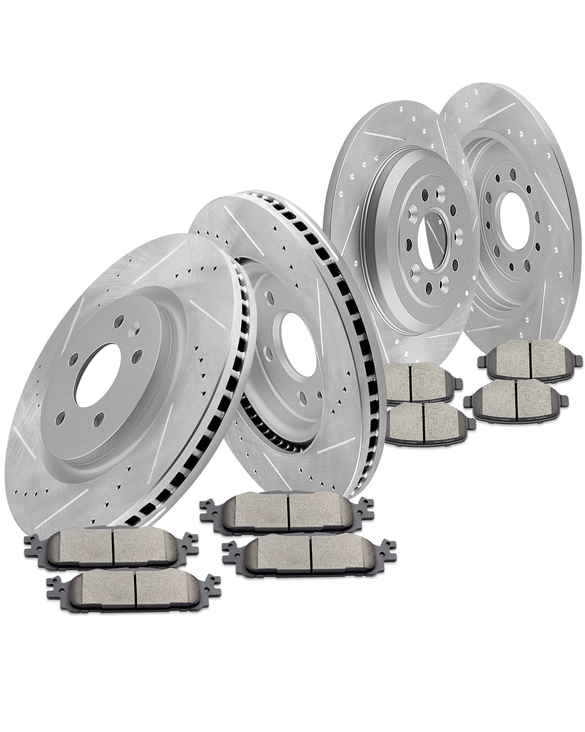 ECCPP Front Rear Brakes Disc Rotor and Ceramic Brake Pad fit for 2011 ...