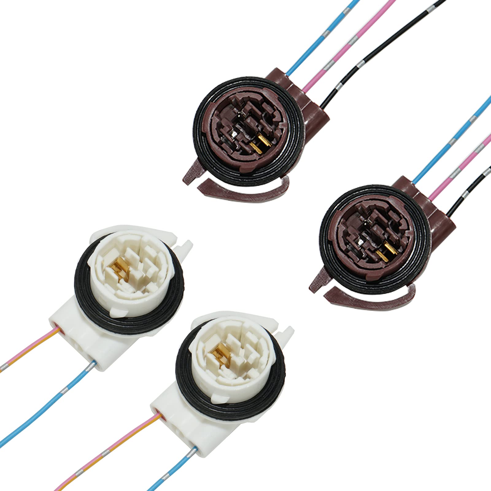 Mua RED WOLF 3156 3157 Pre-Wired Harness Pigtail Socket Connector Plug ...