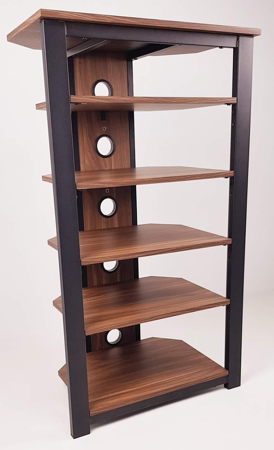 Furniture Gecko Tower TOW600 6 Shelf Wood Hi-Fi Stand Home ...