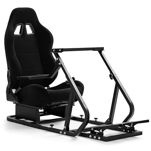 Marada G29 Racing Simulator Cockpit RacingWheel Stand with Black Seat ...