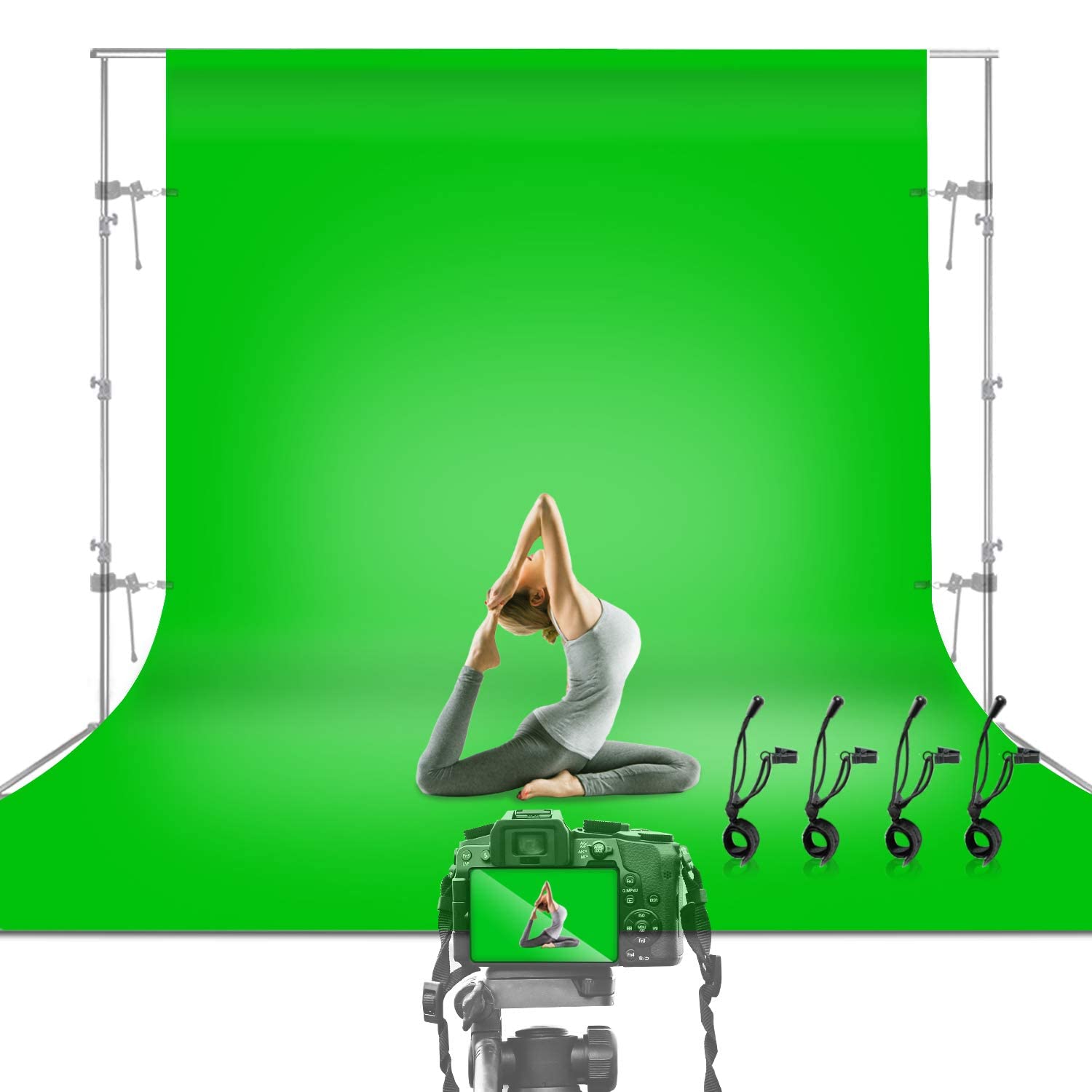 Julius Studio 10 x 12 ft. Green Chromakey Backdrop Screen Photo ...