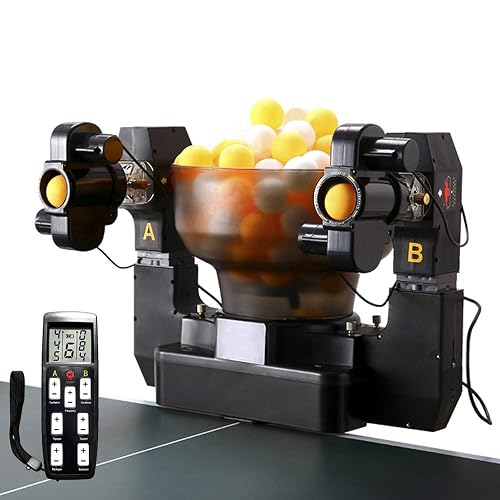 ZXMOTO Table Tennis Robot Dual Head Automatic Ping Pong Ball Training ...