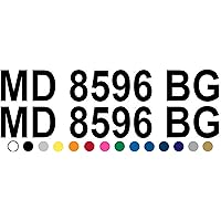 Amazon.com: Set of 2 Custom Boat Registration Numbers and Letters Jet ...
