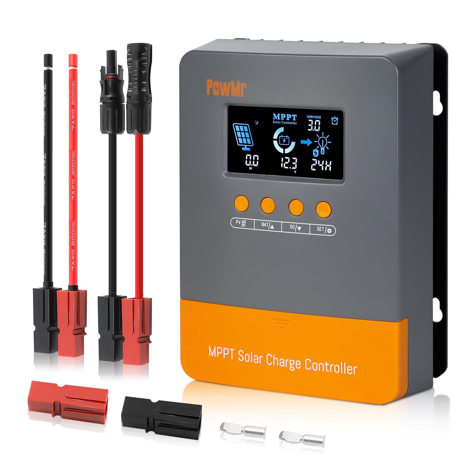 PowMr 60 amp MPPT Solar Charge Controller 12V/24V/36V/48V DC Input 60A MPPT Charge Controller ...