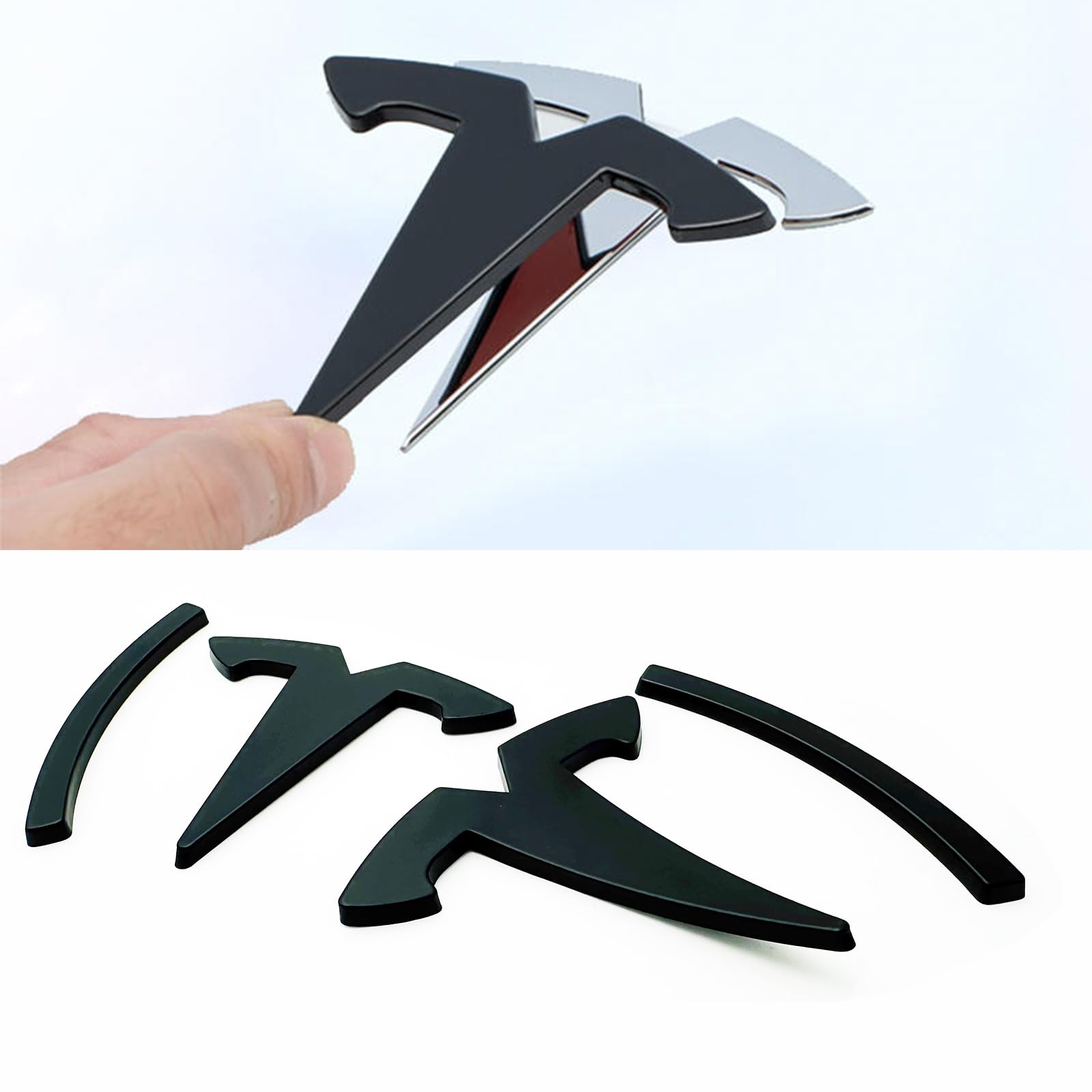 IYOFINE for Tesla Model Y Accessories for Tesla Emblem Sticker Cover ...