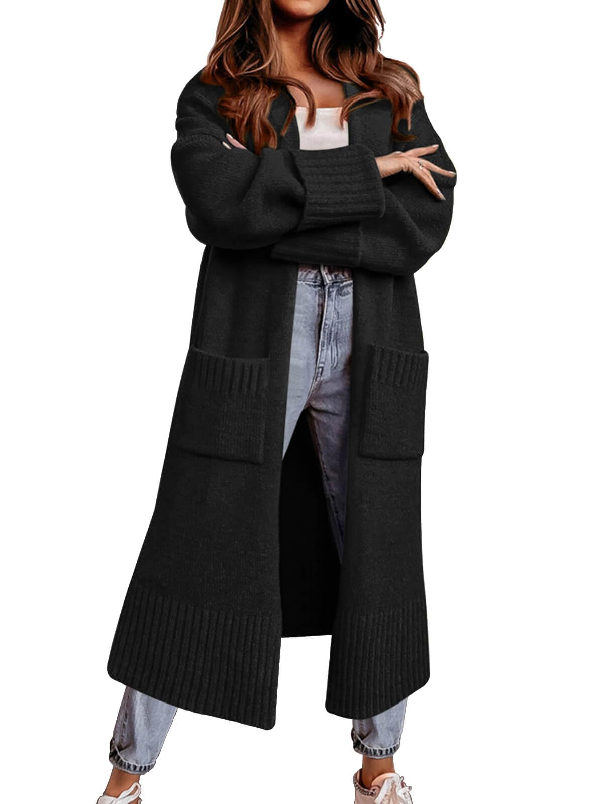 Danedvi Long Cardigan Sweaters for Women 2025 Fall Open Front Knit ...