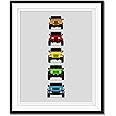 Amazon.com: Custom Car Posters History of Jeep Wrangler Generations and ...