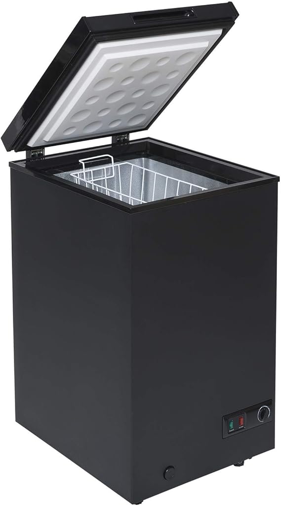SIA CHF100BL 48cm Freestanding Compact 80L 4* Star Black Chest Freezer ...