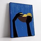 Amazon.com: Black Woman Wall Art Canvas Poster Decorative with Frame (11.5×15 inch), African ...