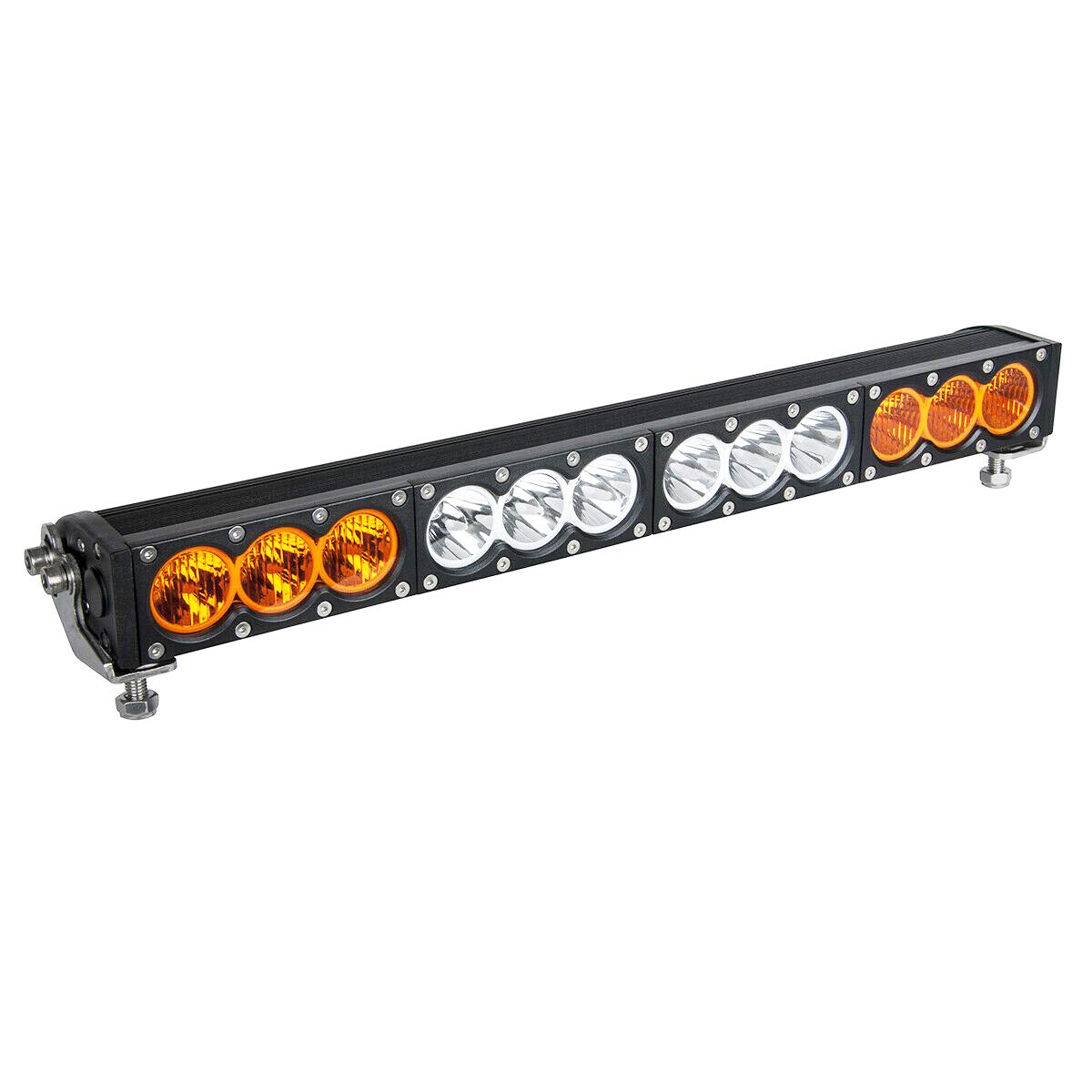 Super Bright Offroad LED Light Bar 20" Single Row, Amber/White Spot ...