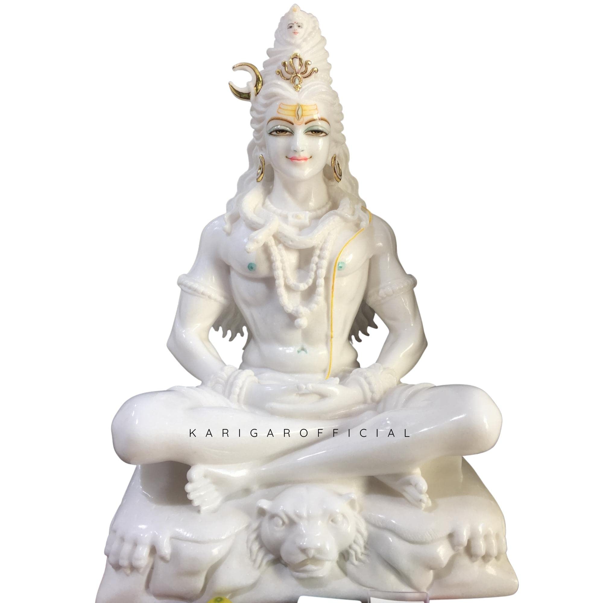 Mua Shiva Statue, White Marble Mahadev Murti, Large 30 inches Shiv Calm ...
