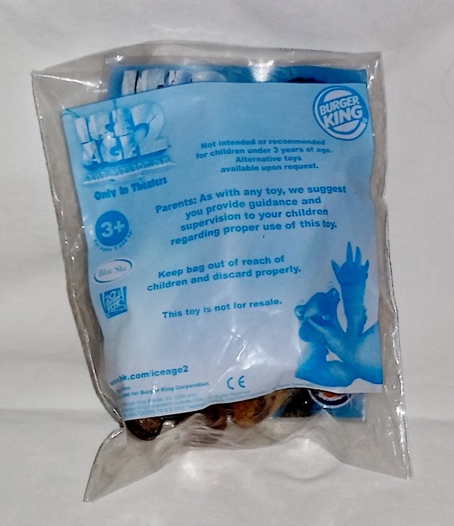 Galleon - Burger King 2005 Ice Age 2 The Meltdown: Fast Tony Plush Toy