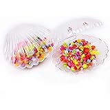Amazon.com: 12 Extra Large Plastic Shell Candy Boxes Favors Clear ...