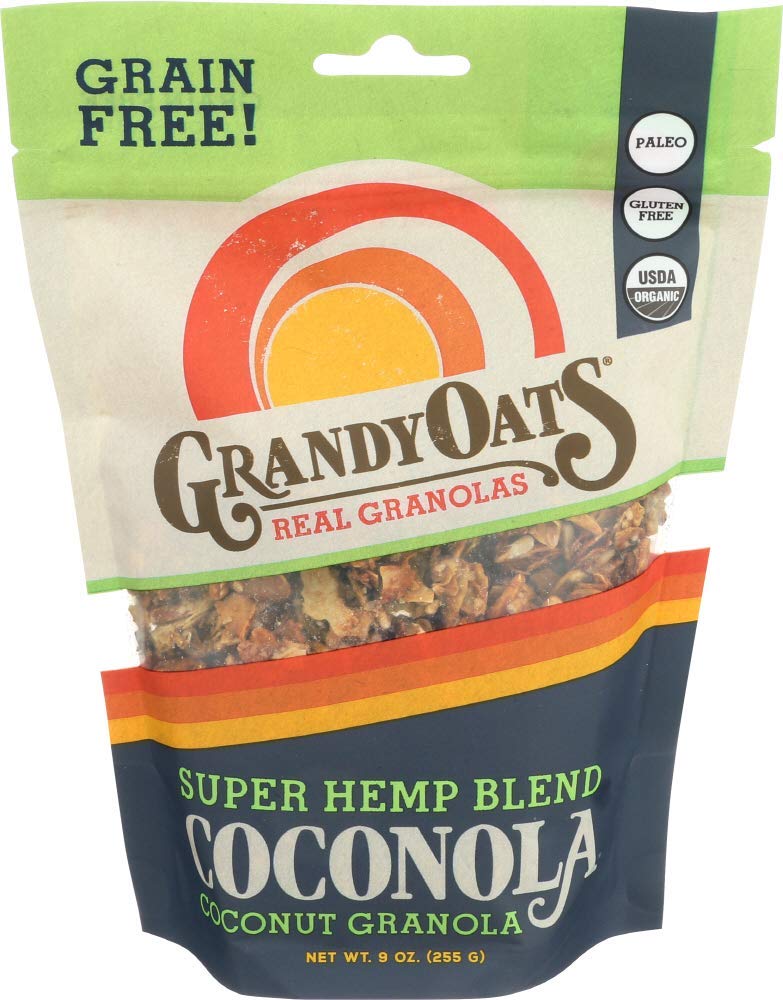 Amazon.com: Grandy Oats, Granola Coconola Super Hemp Organic, 9 Ounce
