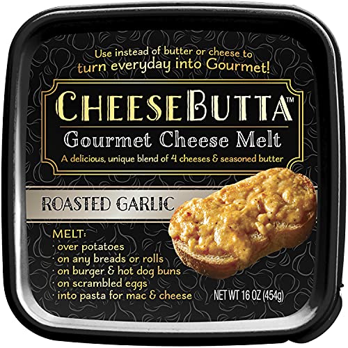 CheeseButta® ROASTED GARLIC (2x-16oz) Gourmet Cheese Melt, Delicious ...