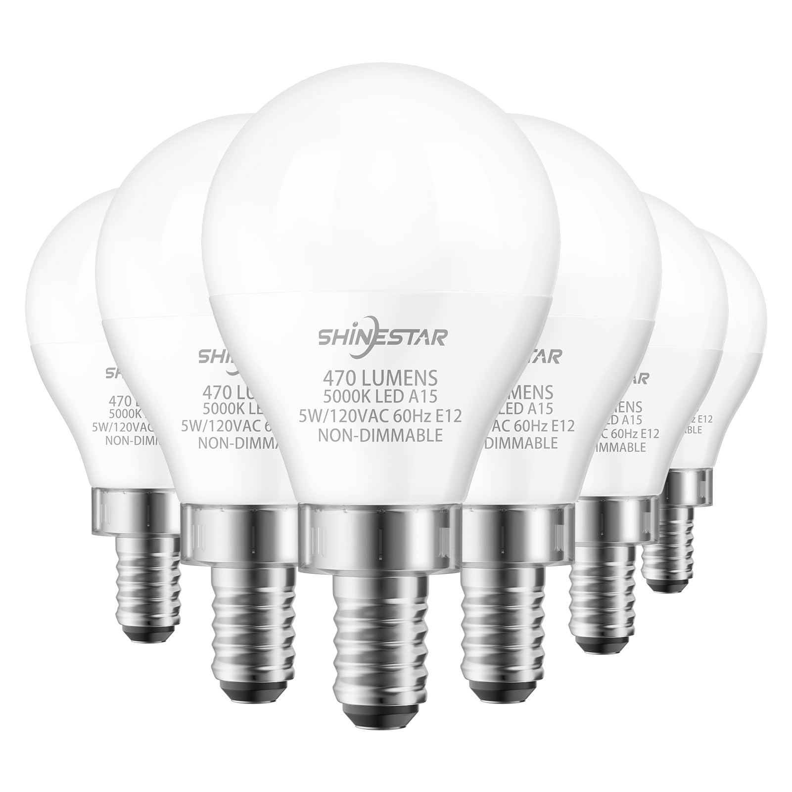 Mua SHINESTAR 6-Pack Ceiling Fan Light Bulbs, E12 Small Base, 120V 40W ...