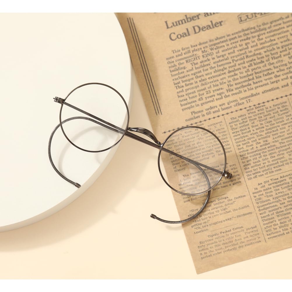 Mua Agstum Retro Small Round Optical Rare Wire Rim Eyeglasses Frame ...