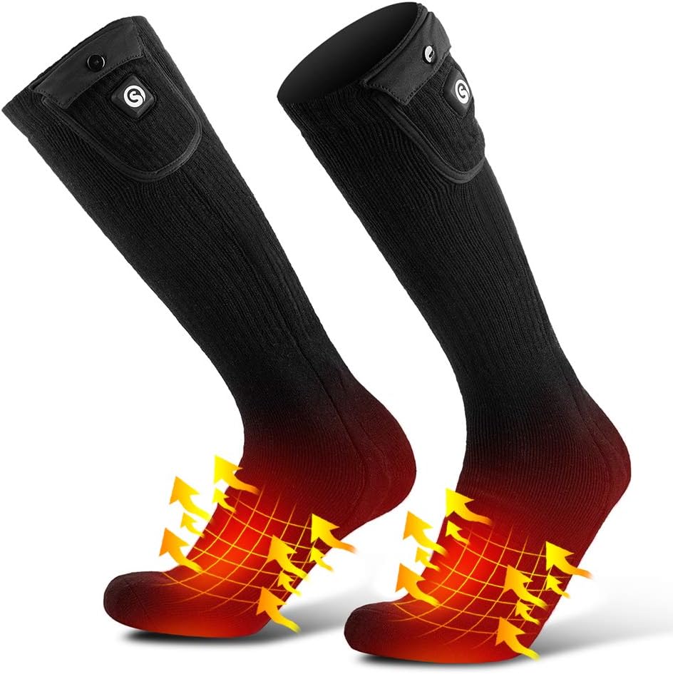 Heated Socks for Men Women, Electric Heated Socks for Ski Camping,Foot ...