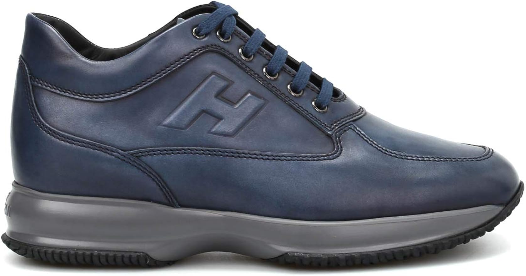 Hogan Interactive Blue Leather, Mens.: Amazon.co.uk: Clothing
