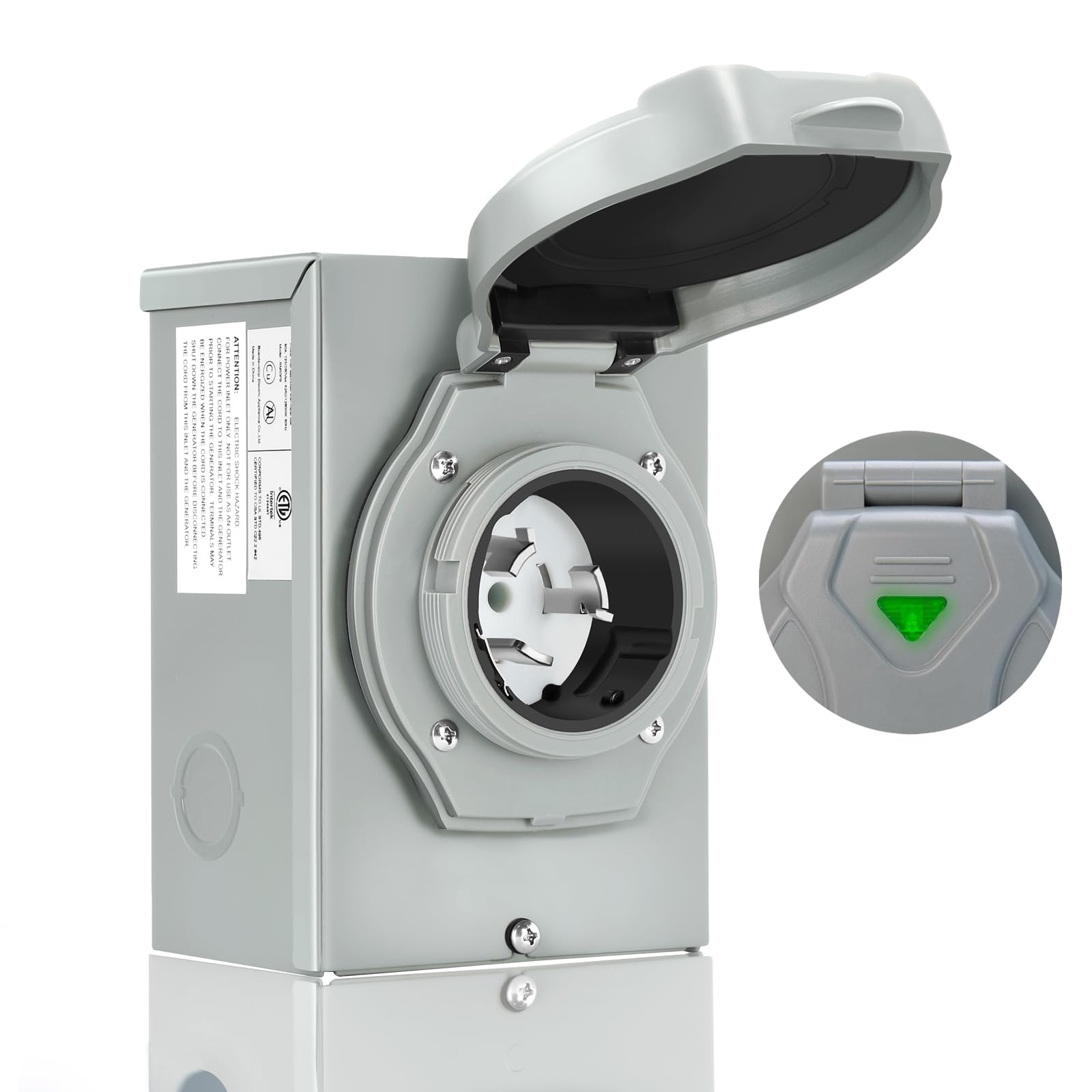 Magula Generator Inlet Box SS2-50P, CS6375 Generator Power Inlet Box ...