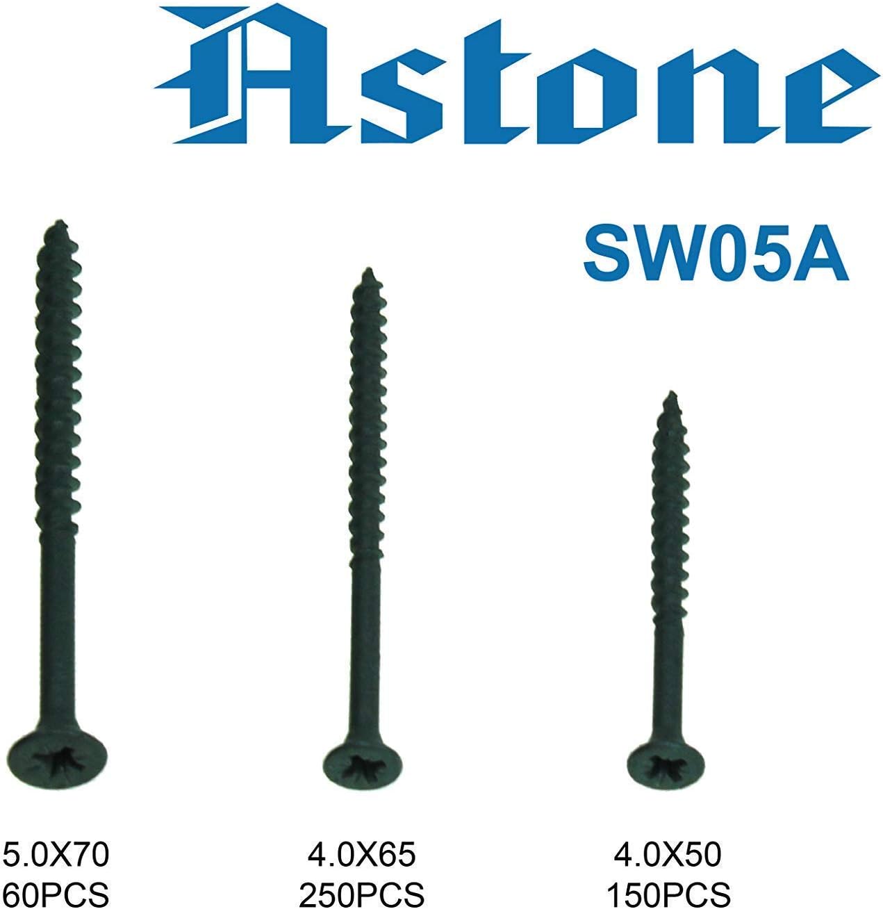 Astone Decking Screws Assortment/Project kit : Green Coated; 460 Pieces ...