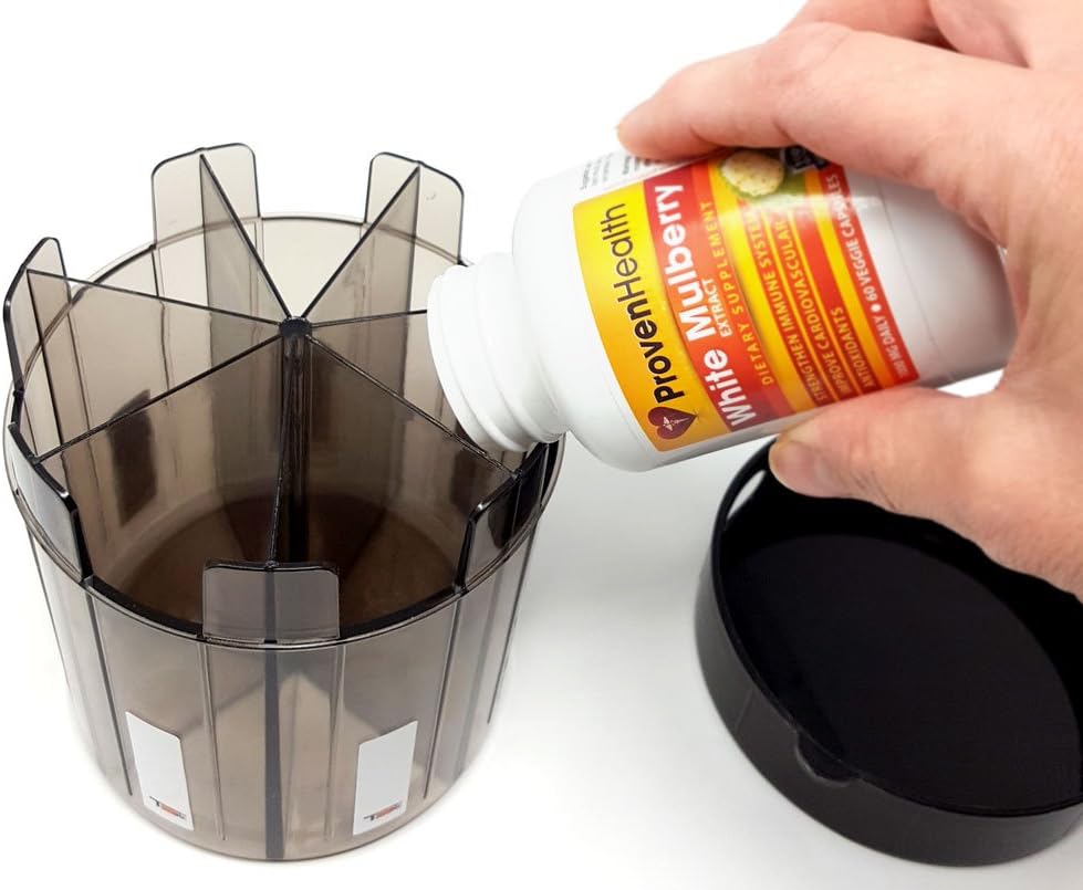 TS FIT Monster Supplement, Medication Pill Dispenser with Compartment ...