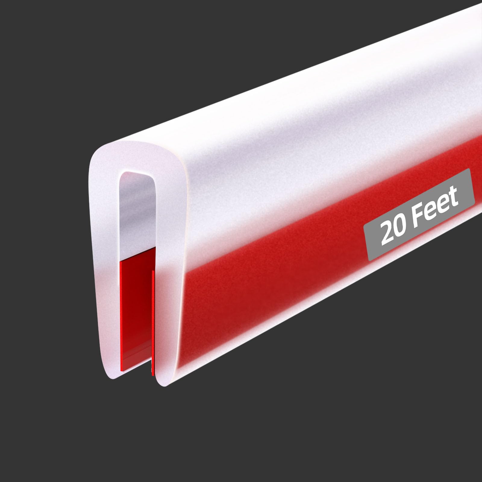 20FT Self-Adhesive Clear Rubber Edge Trim, Rubber U Channel Edge Trim Vinyl Edge Trim, Flexible ...