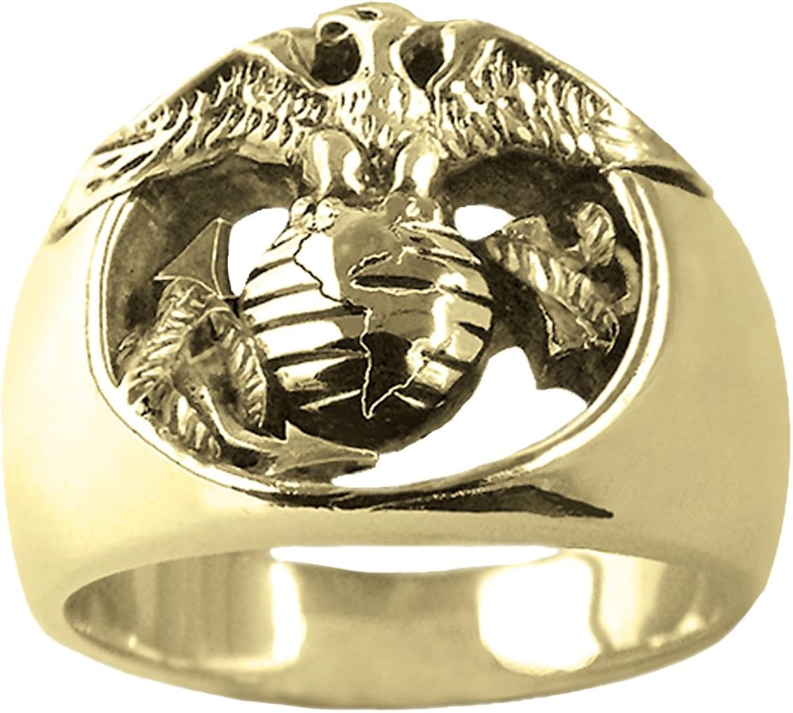 Marine Corps Ring By Mike Carroll, 14K Gold|Amazon.com