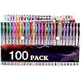 100 Coloring Gel Pens Set for Adults Coloring Books- Gel Colored Pen ...