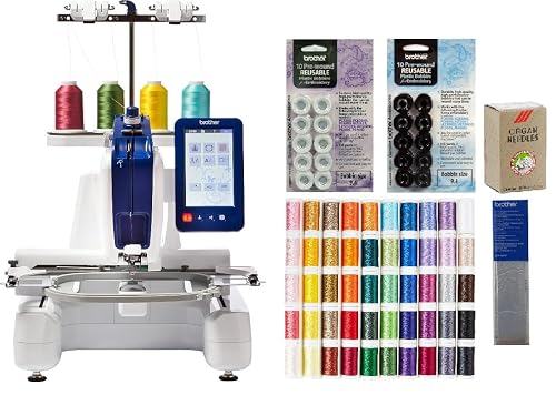 Brother Persona PRS100 Single Needle Embroidery Machine, 63-Piece ...