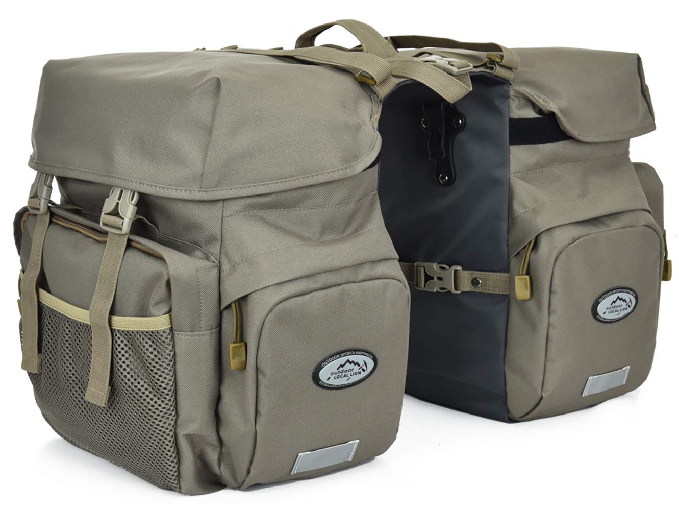 FANWU 50L Bike Panniers Bicycle Commuting Bag Waterproof Saddle Bags ...