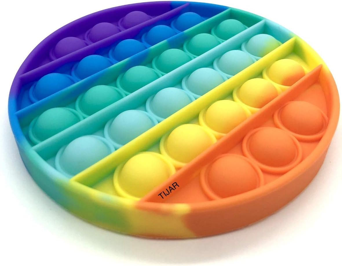 Rainbow Push Pops Stress Ball Bubble Wrap, Push Bubbles Anti Anxiety ...